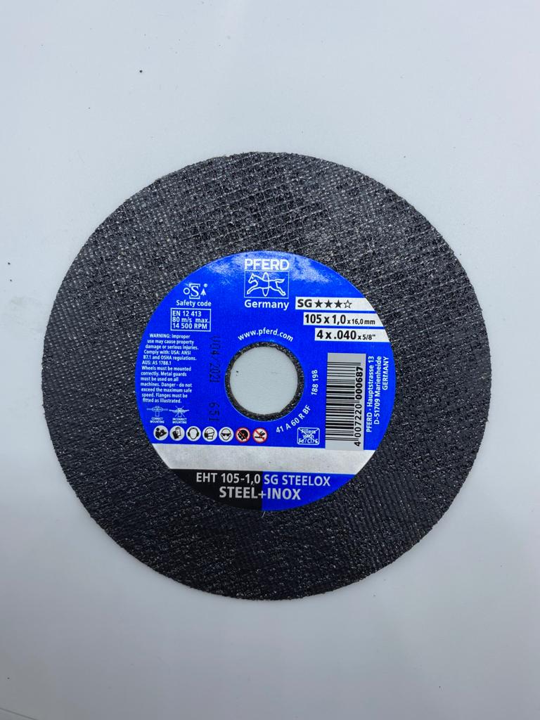 德國【PFERD】馬圈拮碟(介碟/切割片) SG-STEEL+INOX （直徑 4″-9″)(介沙鋼) – 國豐五金