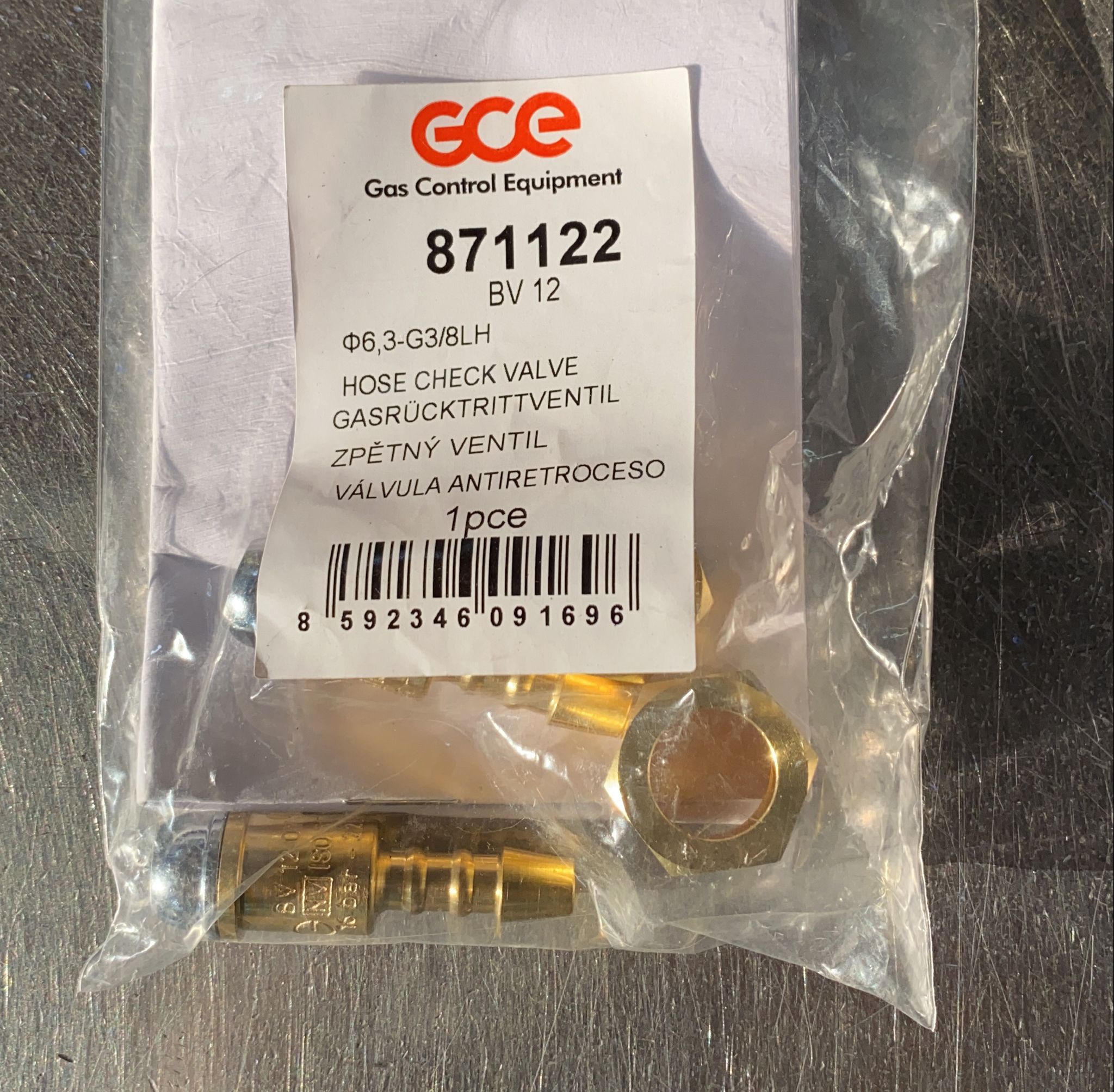 GCE Gas Control Equipment 871122 SAFE-GUARD-1 / BV12 軟管單向閥回火器 – 國豐五金